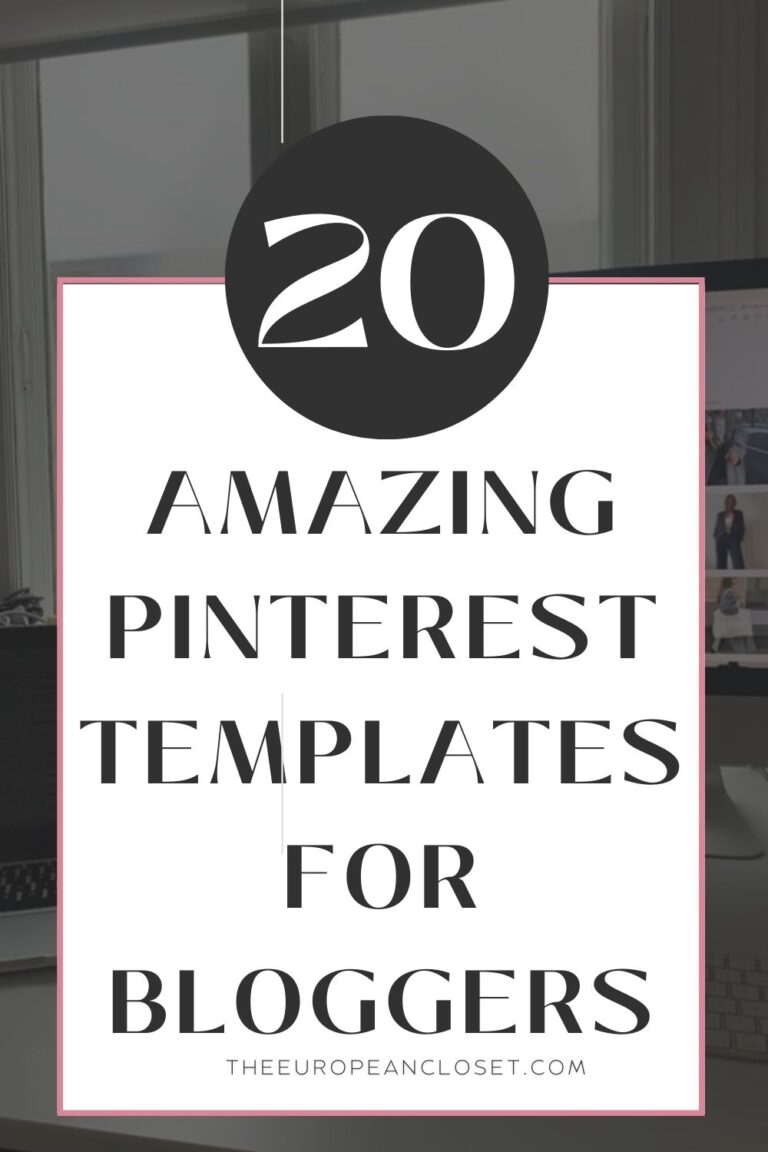 20 Amazing Pinterest Templates For Bloggers | The European Closet