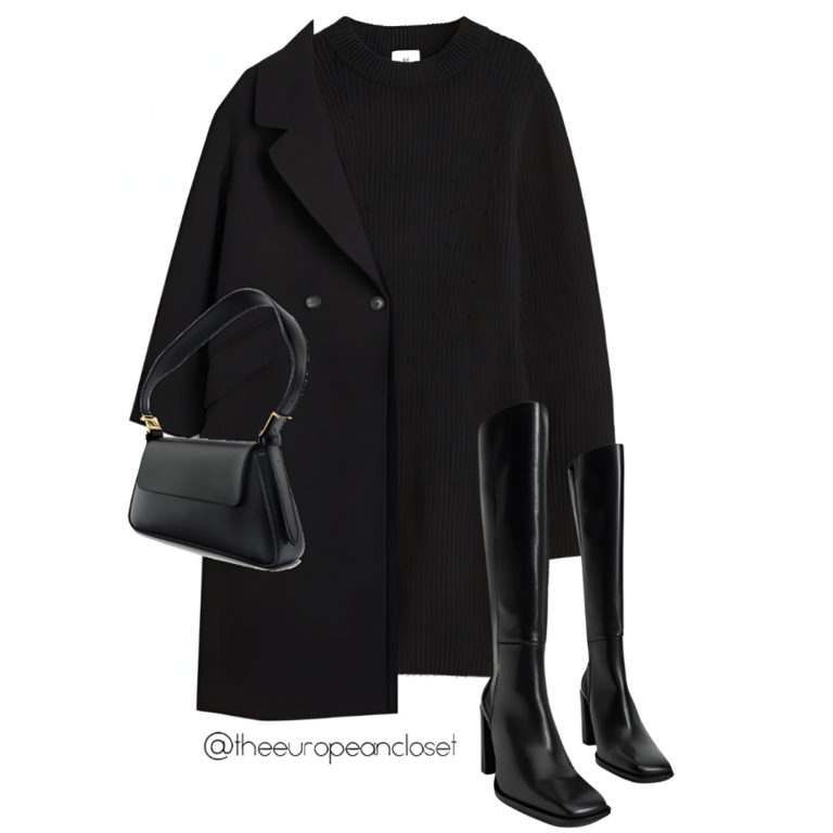 How To Wear A Black Coat: Black Coat Outfit Ideas | The European Closet