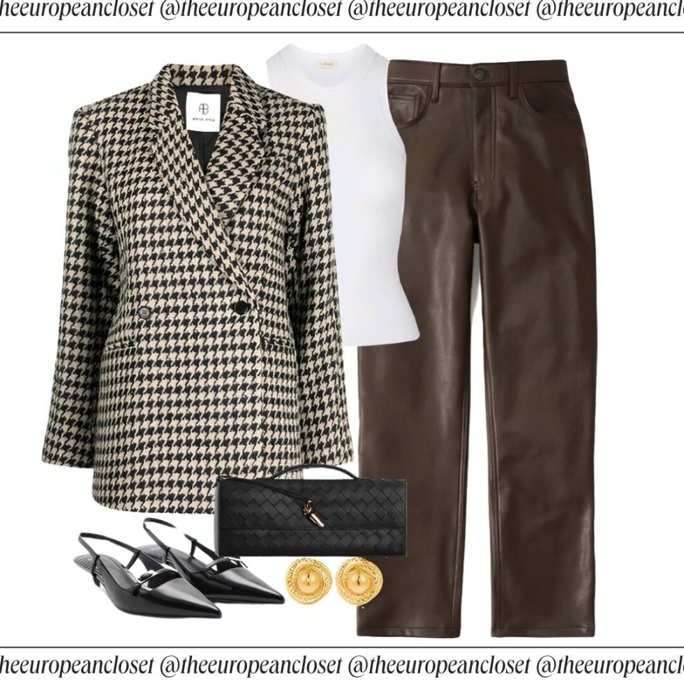 3 Super Versatile Brown Leather Pants Outfit Ideas For Fall | The European Closet